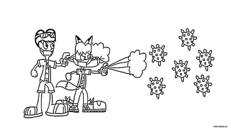 Coloring Pages Coronavirus for Kids. Free Print in A4 format
