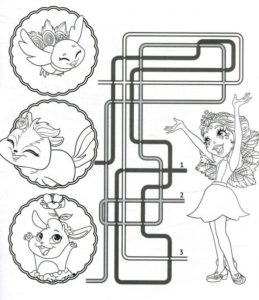 Coloring Pages Enchantimals. Magical girls and their pets