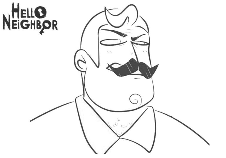 Coloriage Hello Neighbor. Imprimer des personnages du jeu