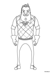 Coloring Pages Hello Neighbor. Print Free characters from the game