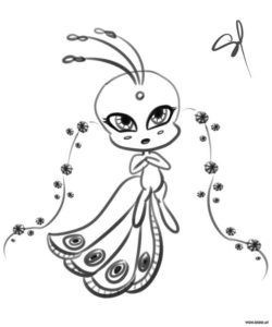 Coloring Pages Kwami. Miraculous Ladybug and Cat Noir. Print Free