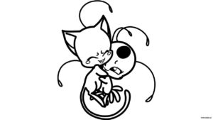 Coloring Pages Kwami. Miraculous Ladybug and Cat Noir. Print Free