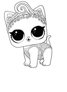 LOL Surprise Winter Disco coloring pages. Print dolls and pets