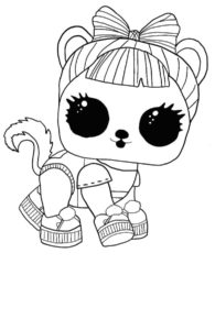 LOL Surprise Winter Disco coloring pages. Print dolls and pets