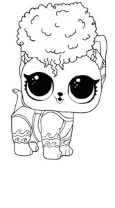 LOL Surprise Winter Disco coloring pages. Print dolls and pets
