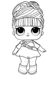 LOL Surprise Winter Disco coloring pages. Print dolls and pets