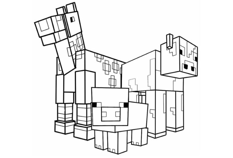100 Minecraft Coloring Pages. Print or download | WONDER DAY — Coloring ...