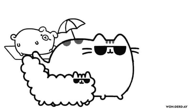 Pusheen Coloring Pages. 70 pieces, print for free | WONDER DAY ...