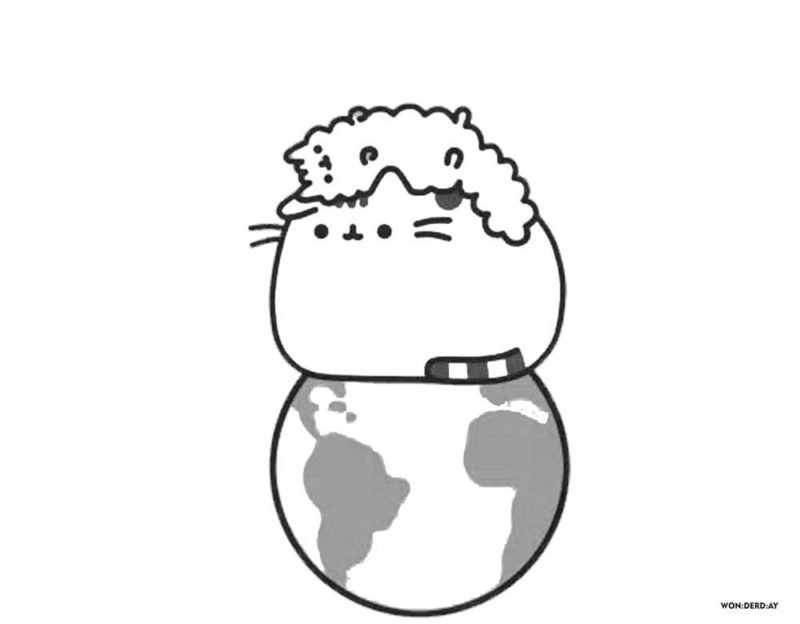 Coloriage Pusheen. 70 pièces, impression gratuite Coloriage Pusheen. 70 pièces, impression gratuite