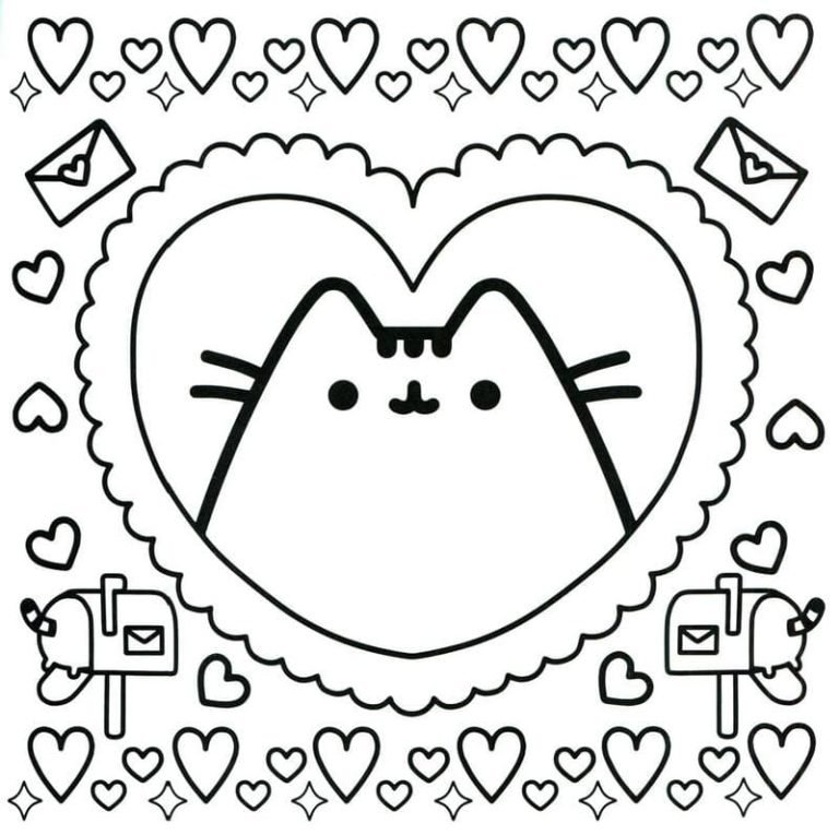 Pusheen Disegni da colorare. 70 pezzi, Stampa gratuita