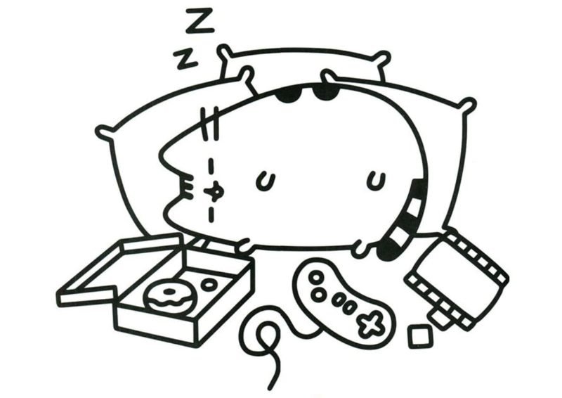 Coloriage Pusheen. 70 pièces, impression gratuite Coloriage Pusheen. 70 pièces, impression gratuite