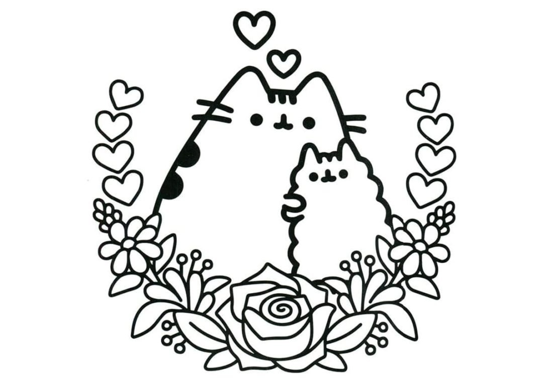 Coloriage Pusheen. 70 pièces, impression gratuite Coloriage Pusheen. 70 pièces, impression gratuite