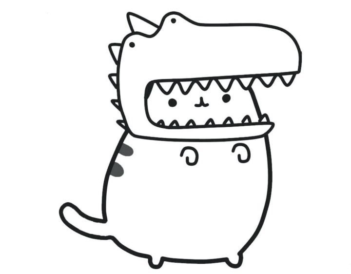 Coloriage Pusheen. 70 pièces, impression gratuite Coloriage Pusheen. 70 pièces, impression gratuite