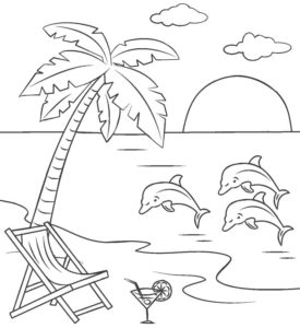 Dibujos para Colorear Verano. 110 Imágenes sobre el tema Verano