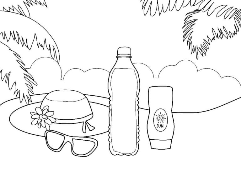 Dibujos para Colorear Verano. 110 Imágenes sobre el tema Verano