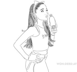 Coloring Pages Ariana Grande. Download and print for free
