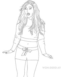Coloring Pages Ariana Grande. Download and print for free