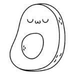 Dibujos de Aguacate para Colorear. Imprime gratis