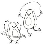 Dibujos de Aguacate para Colorear. Imprime gratis