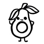 Dibujos de Aguacate para Colorear. Imprime gratis