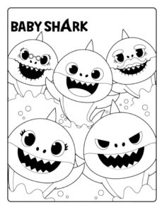 Baby Shark Coloring Pages - 50 Printable coloring pages