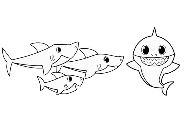 Baby Shark Coloring Pages - 50 Printable coloring pages