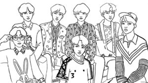 BTS Coloring Pages. Print for free 120 Unique Images