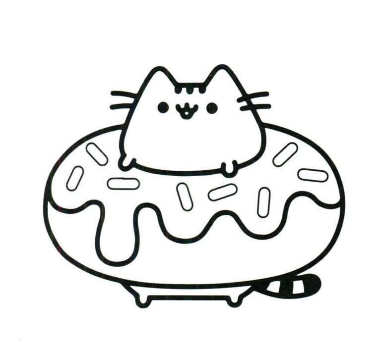 Coloriage Beignet (Donut). Imprimer gratuitement au format A4