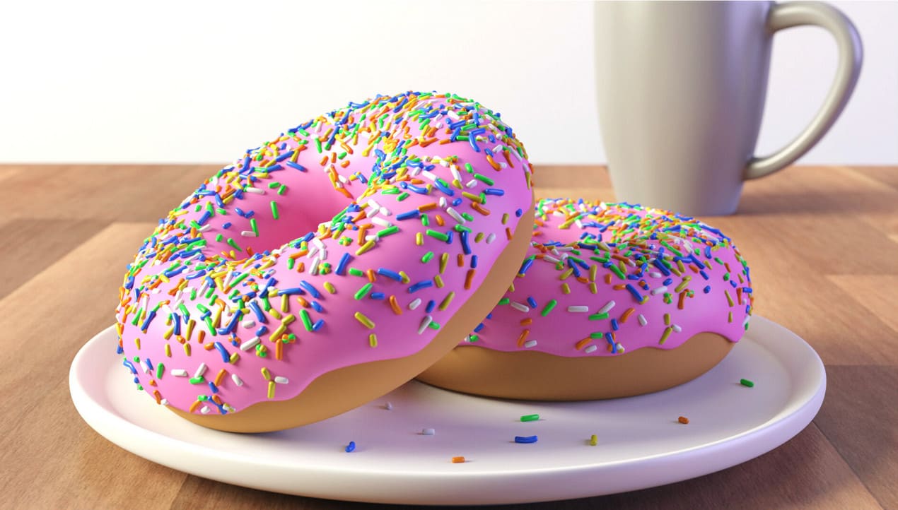 Coloriage Beignet (Donut). Imprimer gratuitement au format A4