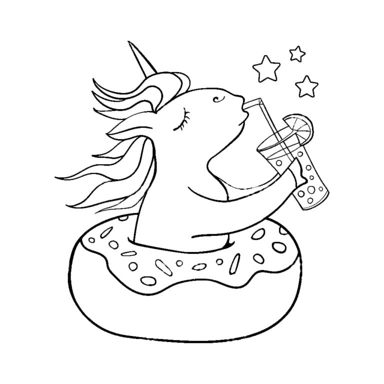 Donut Coloring Pages, 70 Pieces Print for free A4 | WONDER DAY