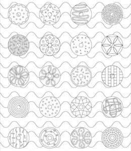 Donut Coloring Pages, 70 Pieces Print for free A4 | WONDER DAY