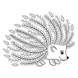 Coloring Pages Hedgehog for Kids, 150 pieces. Print A4