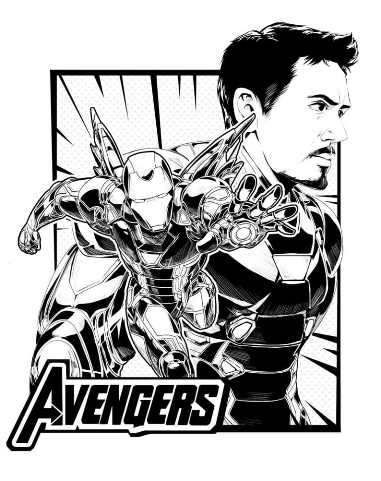Coloring Pages Iron Man. Print Superhero Marvel for Free