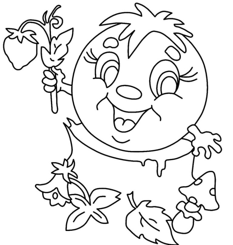 Раскраски Колобок для детей. Распечатать бесплатно