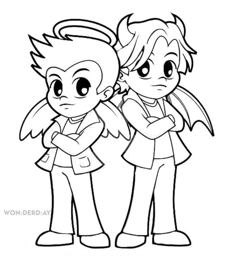 Coloring Pages Supernatural. Best collection, Print A4