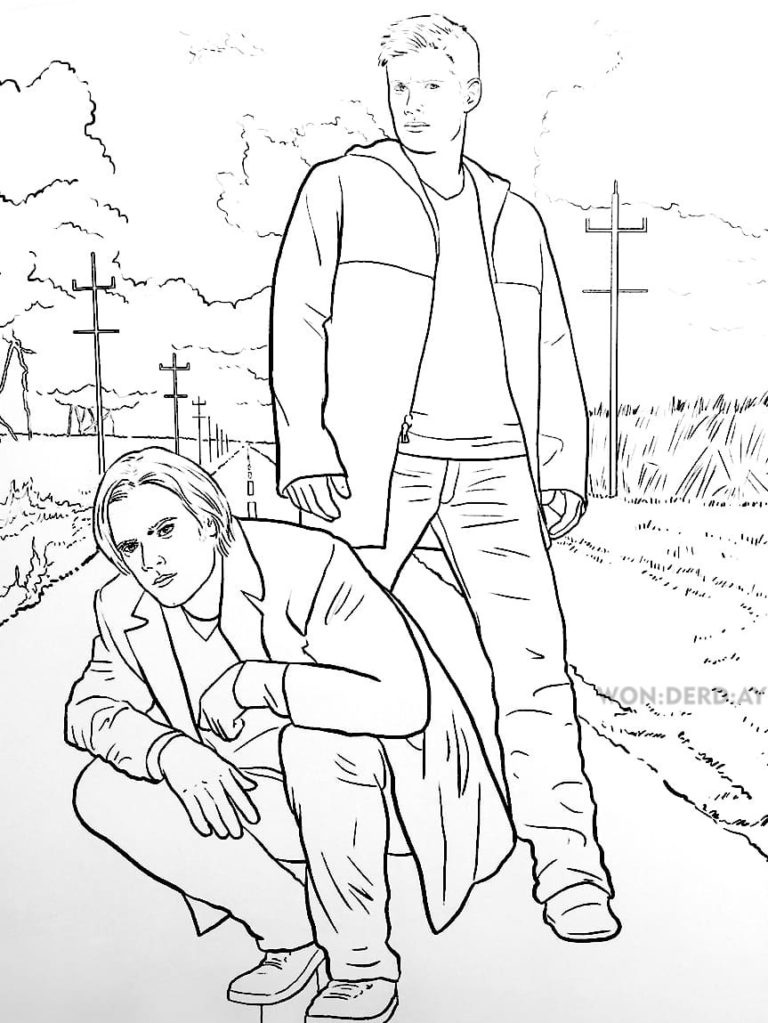 Coloring Pages Supernatural. Best collection, Print A4