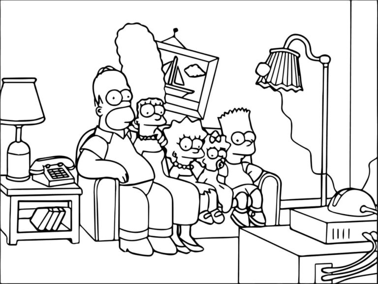 The Simpsons Coloring Pages. 100 Free Images for Printing