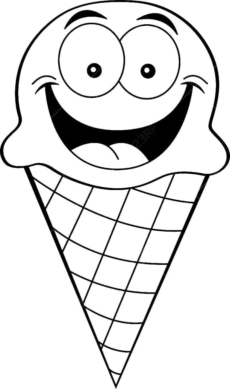 Ice cream Coloring Pages (90 Pieces). Download and Print for Free