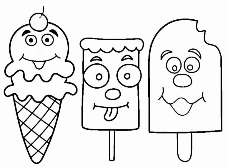 Disegni di Gelato da colorare (90 Pezzi). Stampa gratuitamente