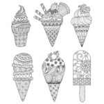 Coloriage Crème glacée. Imprimer gratuitement
