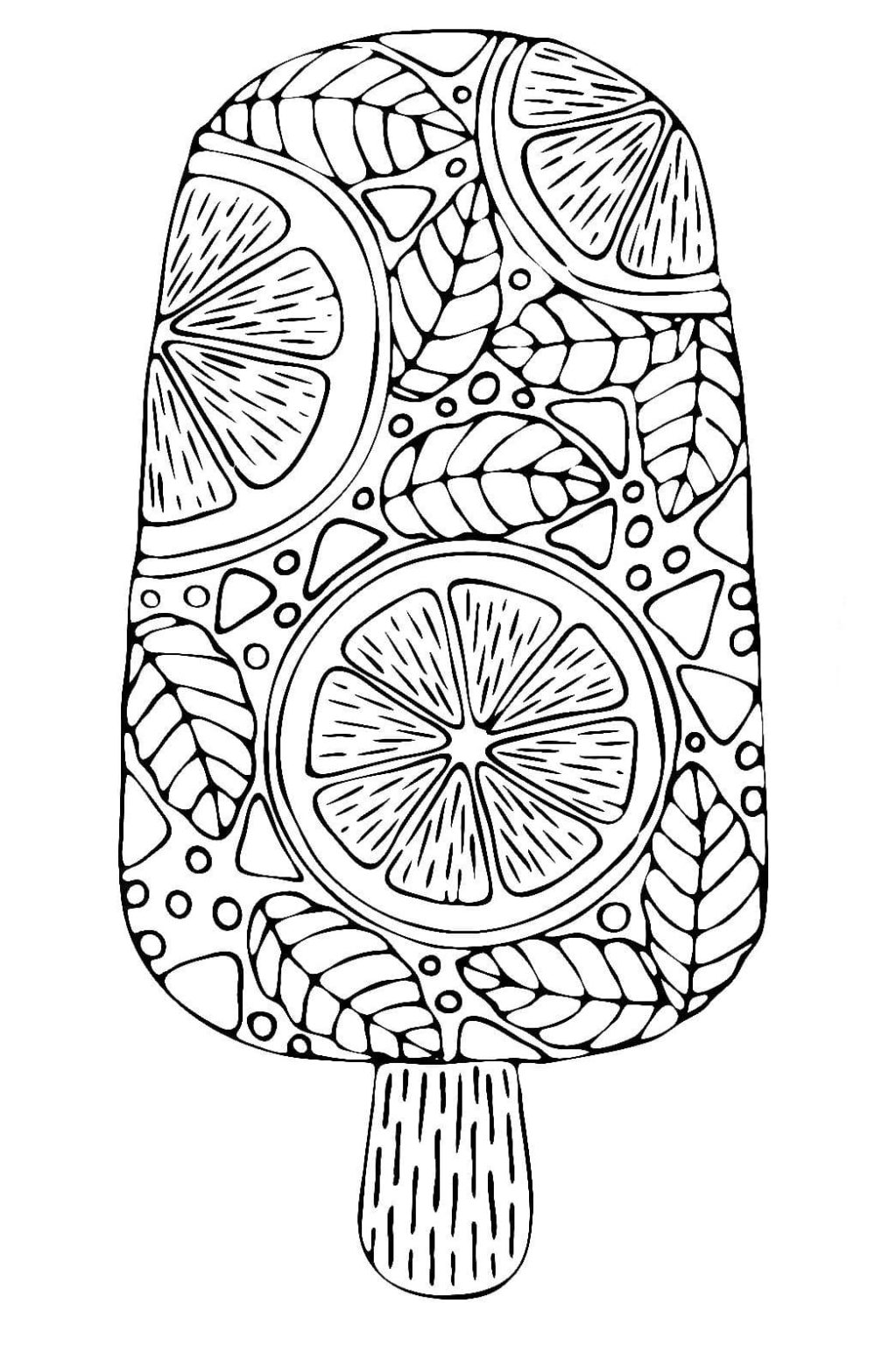 Coloriage Crème glacée. Imprimer gratuitement