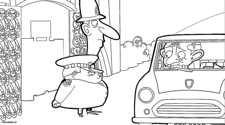Malvorlagen Mr Bean. Kostenlos drucken (50 Stück)
