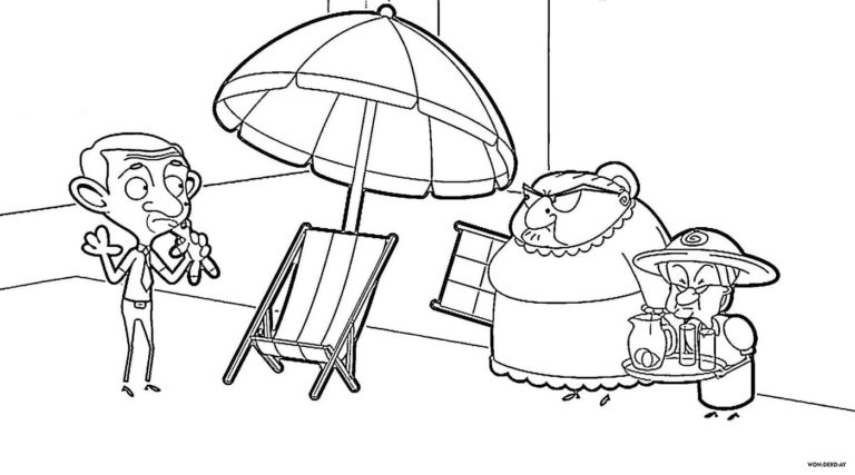 Mr Bean Coloring Pages. Print For Free (50 pieces)