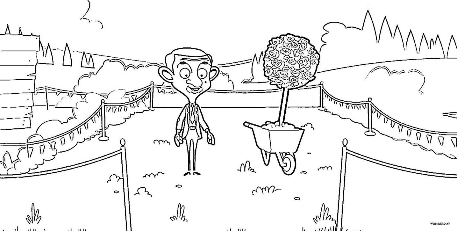 Dibujos para Colorear Mr Bean. Imprima Gratis (50 Piezas)