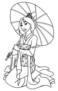 Mulan Coloring Pages. Print Disney Princess for Free