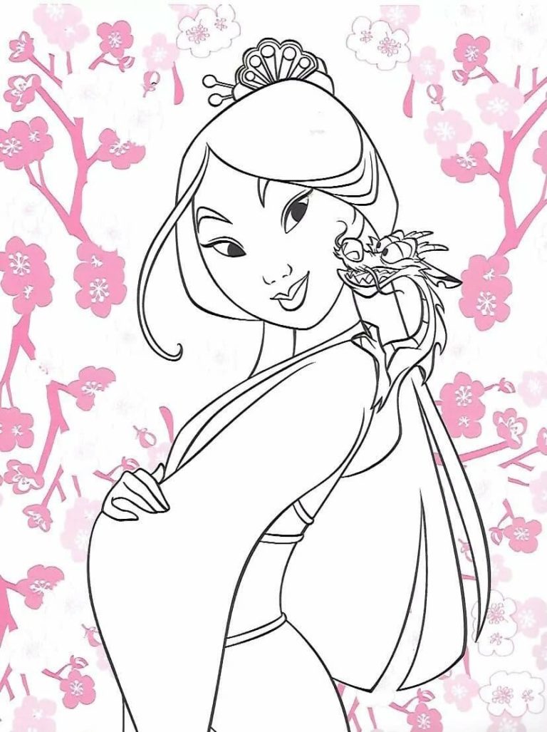 Mulan Coloring Pages. Print Disney Princess for Free