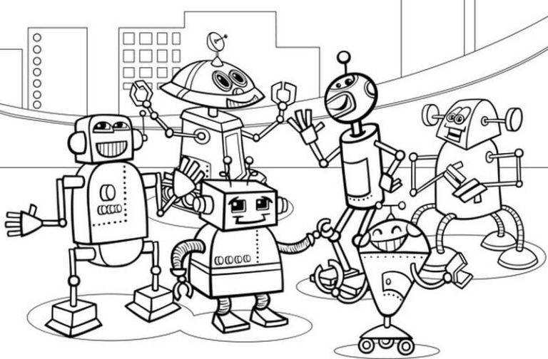 Ausmalbilder Roboter. Kostenlos eine große Sammlung drucken