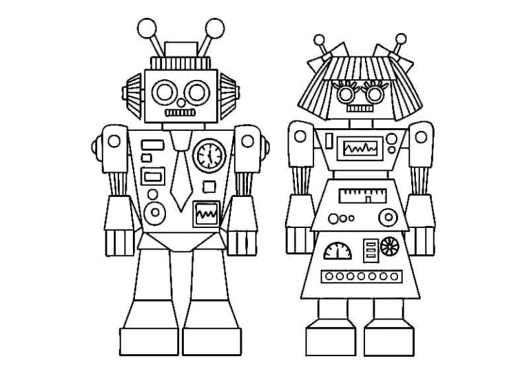Ausmalbilder Roboter. Kostenlos eine große Sammlung drucken