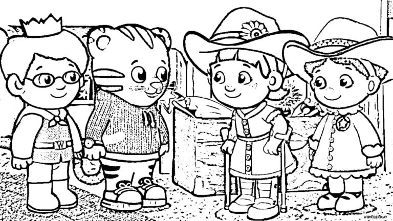 Daniel Tiger's Neighborhood Coloring Pages. Print A4