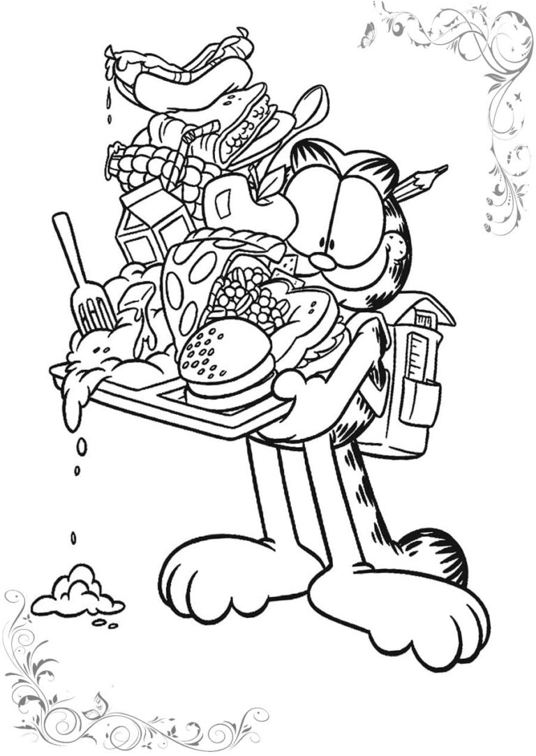 Garfield Coloring Pages. Print for Kids for Free | WONDER DAY ...